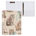 3 Ring Binder with Flattened Metal Clip 1.5" Round Rings Binder ...