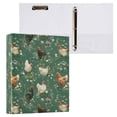3 Ring Binder with Flattened Metal Clip 1.5" Round Rings Binder ...