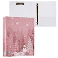 3 Ring Binder with Flattened Metal Clip 1.5" Round Rings Binder ...