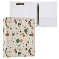 3 Ring Binder with Flattened Metal Clip 1.5" Round Rings Binder ...