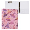 3 Ring Binder with Flattened Metal Clip 1.5" Round Rings Binder ...