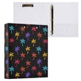 3 Ring Binder with Flattened Metal Clip 1.5" Round Rings Binder ...