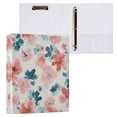 3 Ring Binder with Flattened Metal Clip 1.5" Round Rings Binder ...