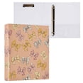 3 Ring Binder with Flattened Metal Clip 1.5" Round Rings Binder ...
