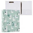 3 Ring Binder with Flattened Metal Clip 1.5" Round Rings Binder ...