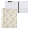 3 Ring Binder with Flattened Metal Clip 1.5" Round Rings Binder ...