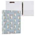 3 Ring Binder with Flattened Metal Clip 1.5" Round Rings Binder ...