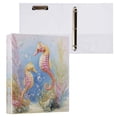 3 Ring Binder with Flattened Metal Clip 1.5" Round Rings Binder ...