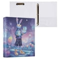 3 Ring Binder with Flattened Metal Clip 1.5" Round Rings Binder ...