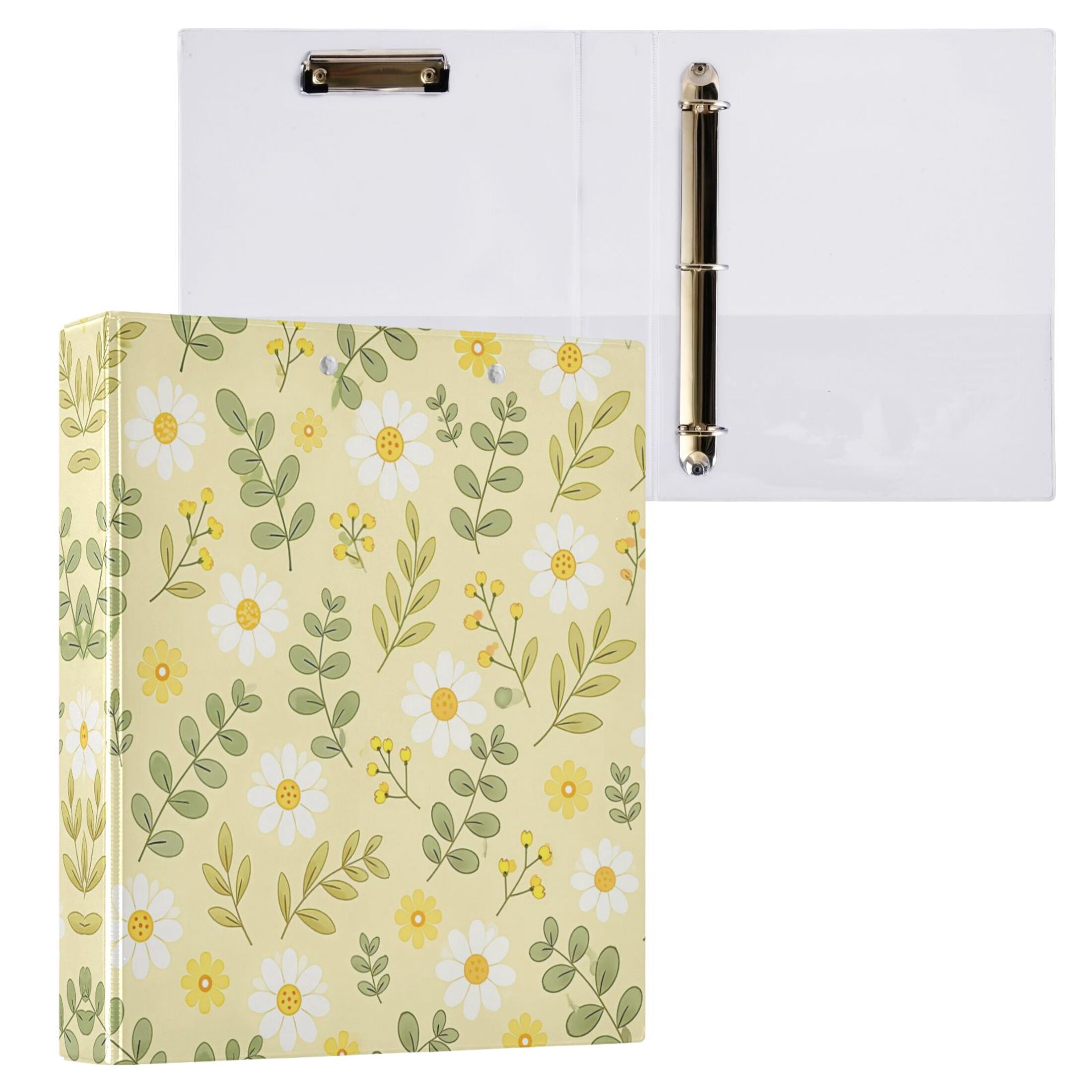 3 Ring Binder with Flattened Metal Clip 1.5