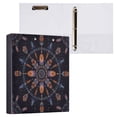 3 Ring Binder with Flattened Metal Clip 1.5" Round Rings Binder ...