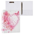 3 Ring Binder with Flattened Metal Clip 1.5" Round Rings Binder ...