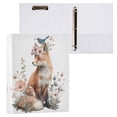 3 Ring Binder with Flattened Metal Clip 1.5" Round Rings Binder ...