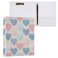 3 Ring Binder with Flattened Metal Clip 1.5" Round Rings Binder ...