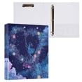 3 Ring Binder with Flattened Metal Clip 1.5" Round Rings Binder ...
