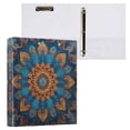 3 Ring Binder with Flattened Metal Clip 1.5" Round Rings Binder ...