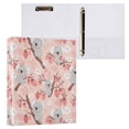 3 Ring Binder with Flattened Metal Clip 1.5" Round Rings Binder ...