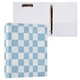 3 Ring Binder with Flattened Metal Clip 1.5" Round Rings Binder ...