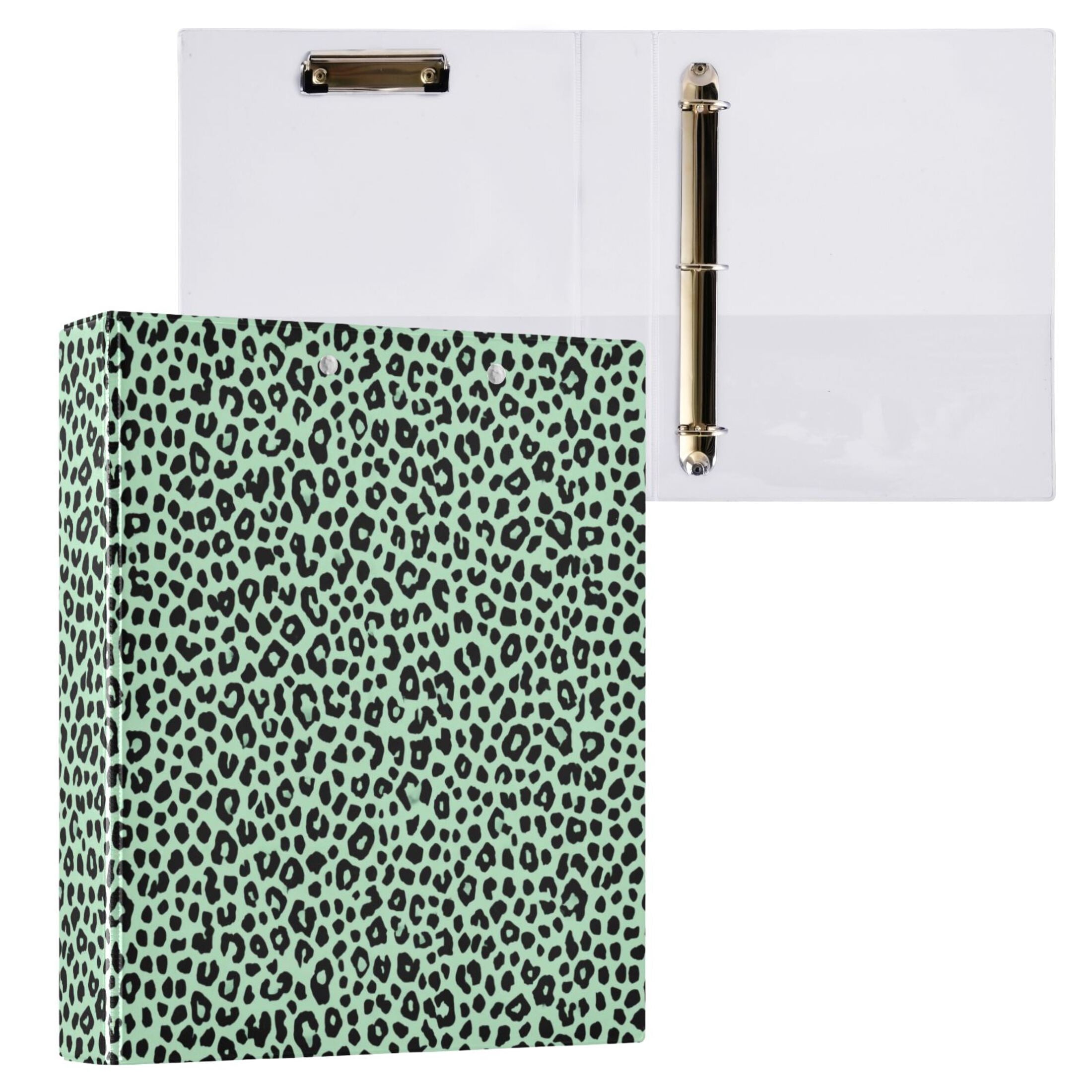 3 Ring Binder with Flattened Metal Clip 1.5" Round Rings Binder ...