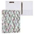 3 Ring Binder with Flattened Metal Clip 1.5" Round Rings Binder ...