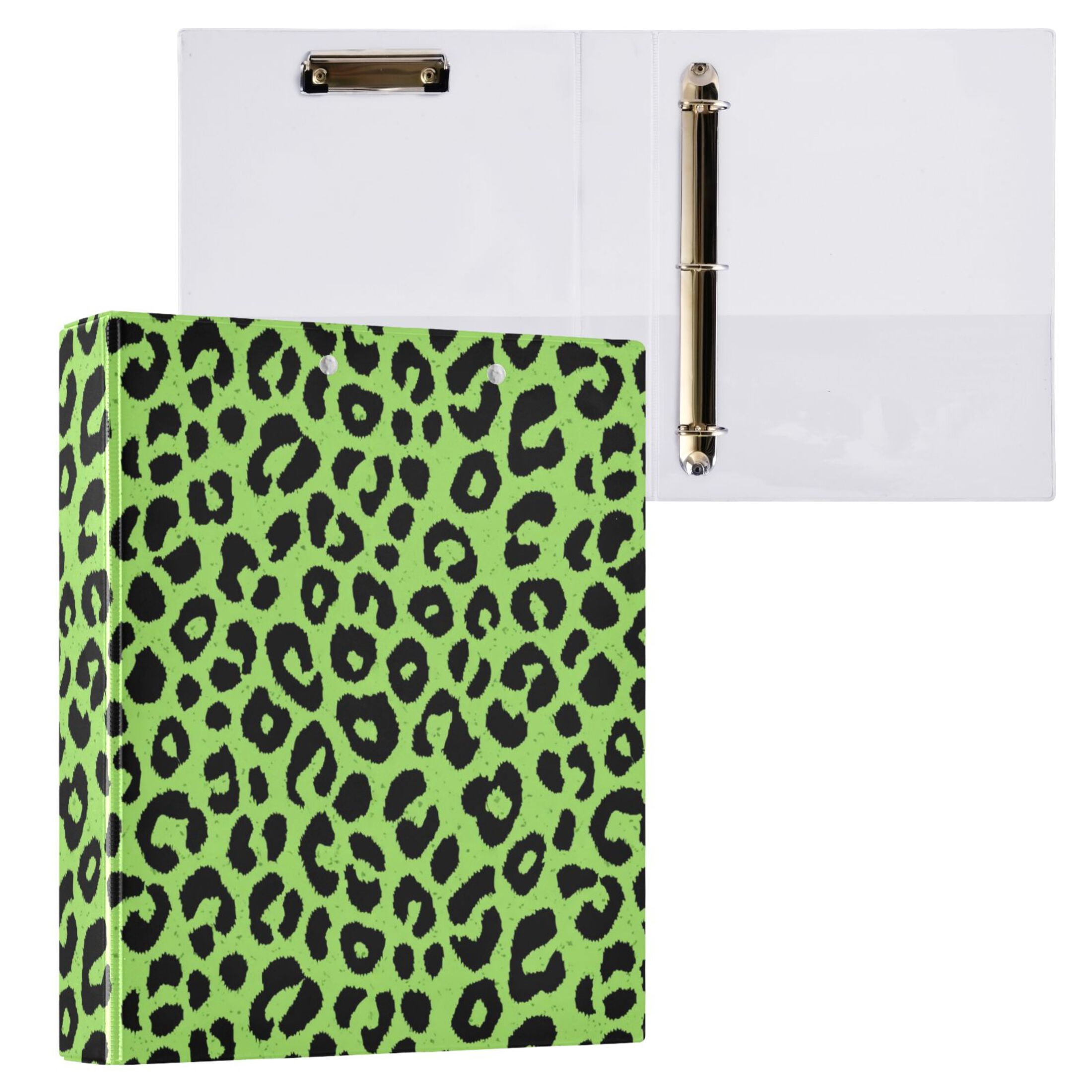 3 Ring Binder with Flattened Metal Clip 1.5" Round Rings Binder ...