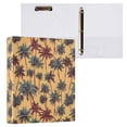 3 Ring Binder with Flattened Metal Clip 1.5" Round Rings Binder ...