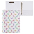 3 Ring Binder with Flattened Metal Clip 1.5" Round Rings Binder ...