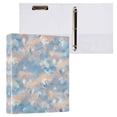3 Ring Binder with Flattened Metal Clip 1.5" Round Rings Binder ...