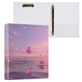 3 Ring Binder with Flattened Metal Clip 1.5" Round Rings Binder ...