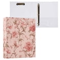 3 Ring Binder with Flattened Metal Clip 1.5" Round Rings Binder ...