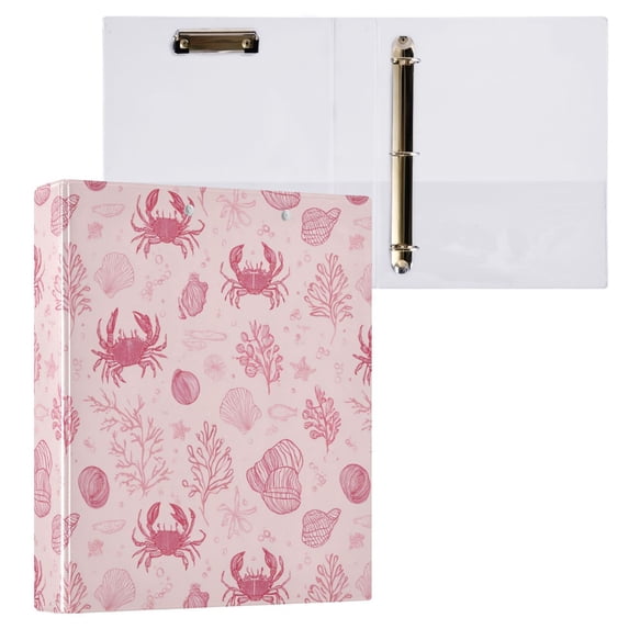 3 Ring Binder with Flattened Metal Clip 1.5" Round Rings Binder ...