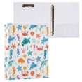 3 Ring Binder with Flattened Metal Clip 1.5" Round Rings Binder ...