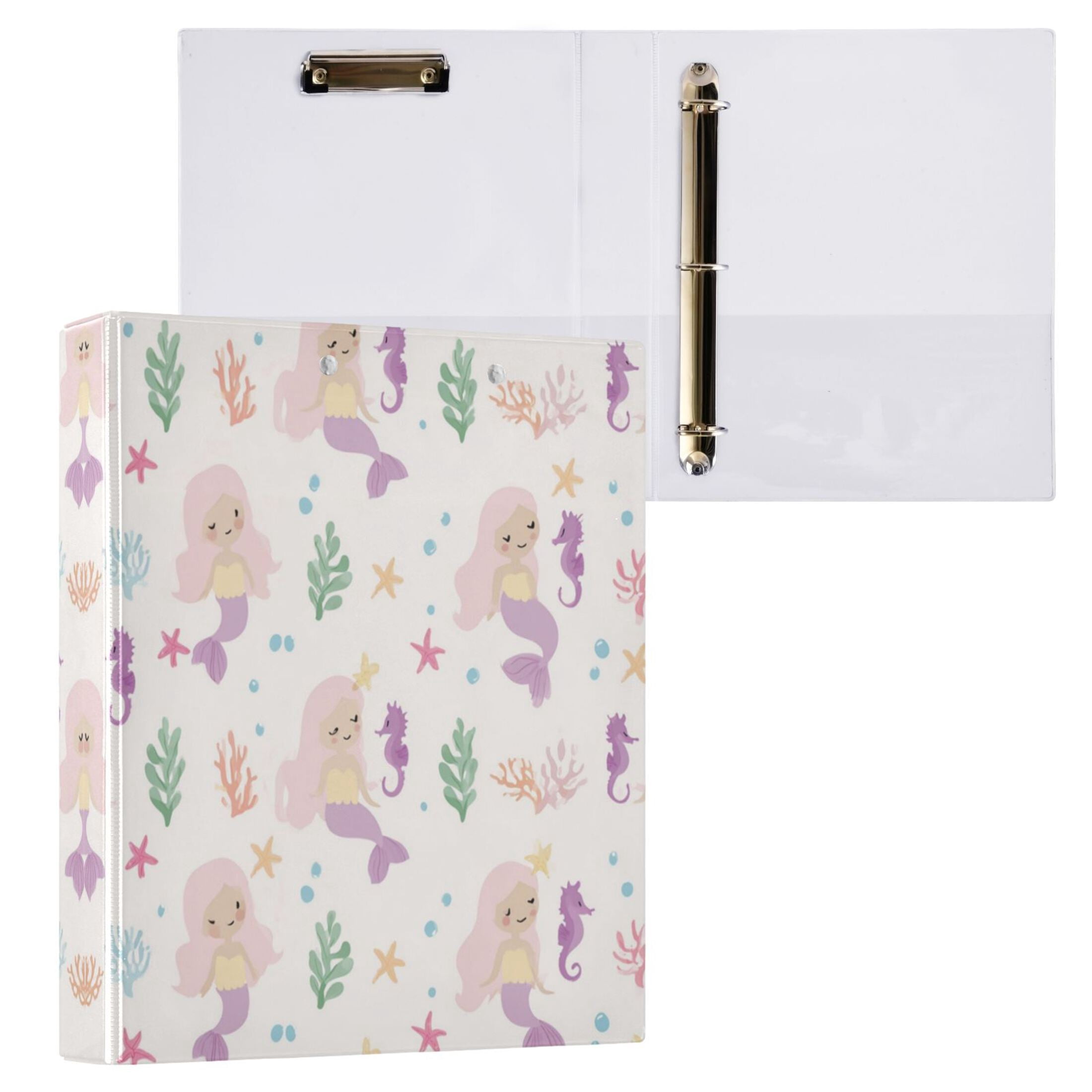 3 Ring Binder with Flattened Metal Clip 1.5