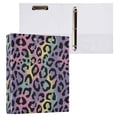 3 Ring Binder with Flattened Metal Clip 1.5" Round Rings Binder ...