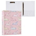 3 Ring Binder with Flattened Metal Clip 1.5" Round Rings Binder ...