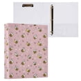 3 Ring Binder with Flattened Metal Clip 1.5" Round Rings Binder ...