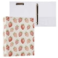 3 Ring Binder with Flattened Metal Clip 1.5" Round Rings Binder ...