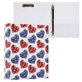 3 Ring Binder with Flattened Metal Clip 1.5" Round Rings Binder ...