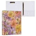 3 Ring Binder with Flattened Metal Clip 1.5" Round Rings Binder ...