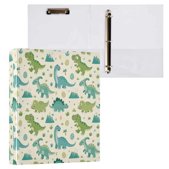 3 Ring Binder with Flattened Metal Clip 1.5