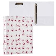 3 Ring Binder with Flattened Metal Clip 1.5" Round Rings Binder ...