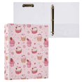 3 Ring Binder with Flattened Metal Clip 1.5" Round Rings Binder ...