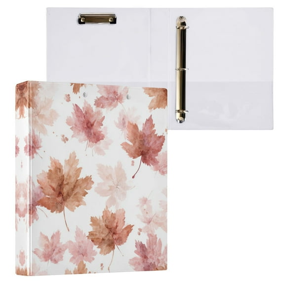 3 Ring Binder with Flattened Metal Clip 1.5" Round Rings Binder ...