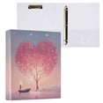 3 Ring Binder with Flattened Metal Clip 1.5" Round Rings Binder ...