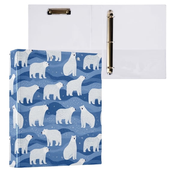 3 Ring Binder with Flattened Metal Clip 1.5" Round Rings Binder ...