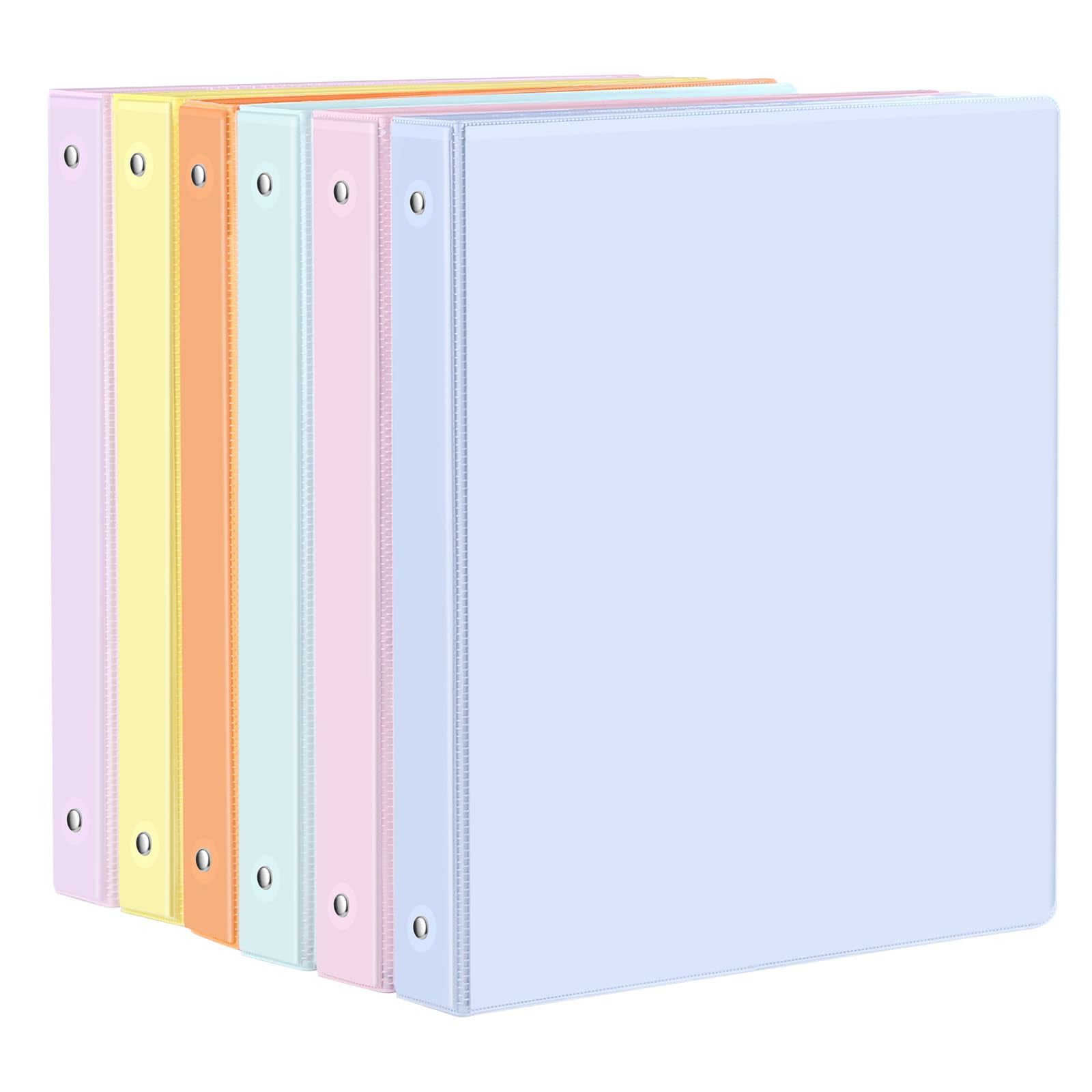 3 Ring Binders 1 inch Round Ring 175 Sheets Organizer with Pockets View ...