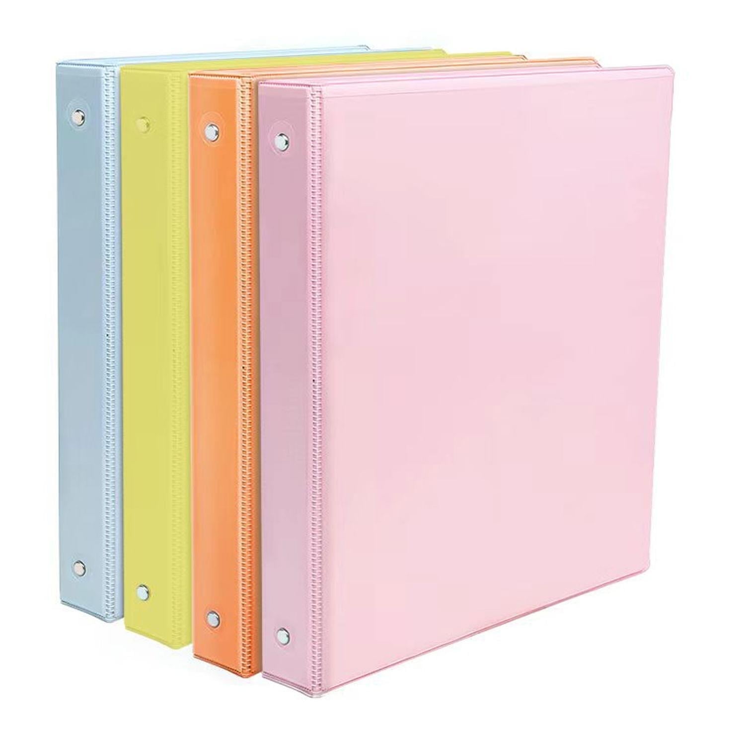 3 Ring Binders 1 inch Round Ring 200 Sheets Organizer with Pockets View ...