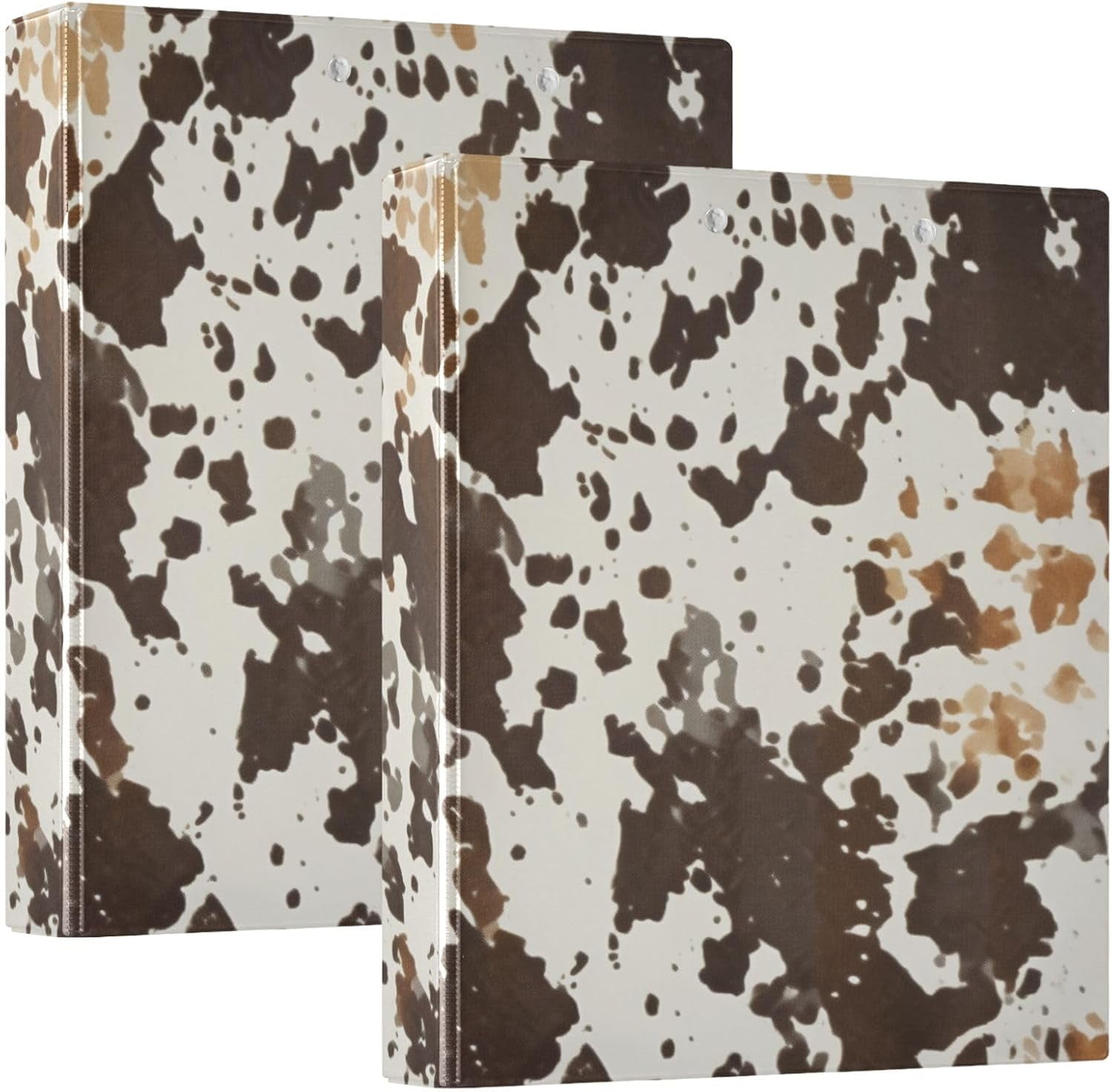 3 Ring Binders, Cow Print 1.5 Inch Round Rings to Hold 200 Sheets ...