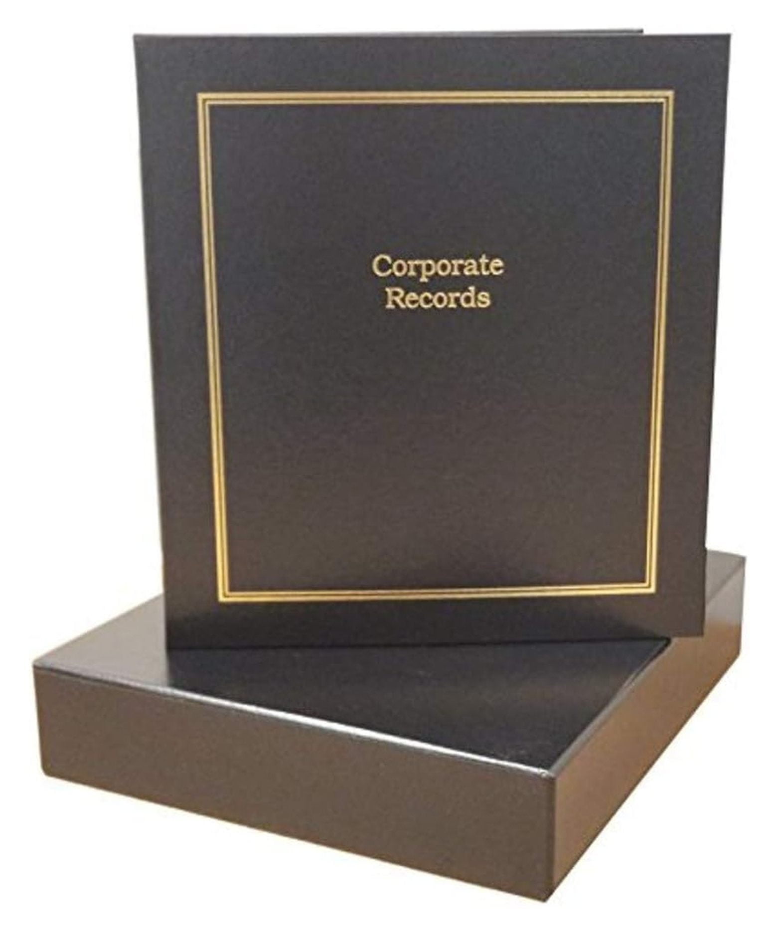 3-Ring Business Binder with Company Name Insert and Slipcase (Black ...