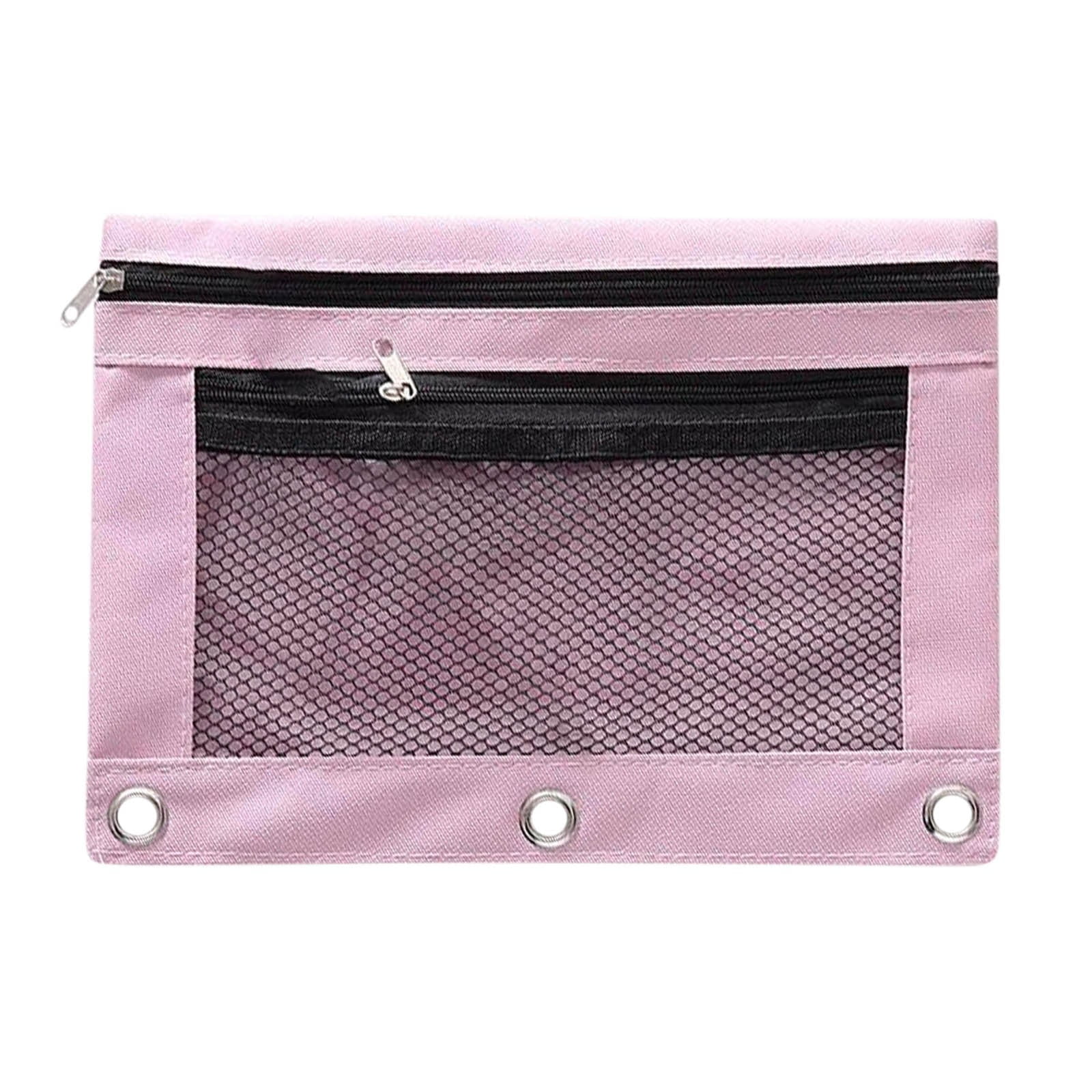 3-Ring Pencil Pouch, Qiopertar Under $5 Pencil Pouch 3 Ring, Zipper ...
